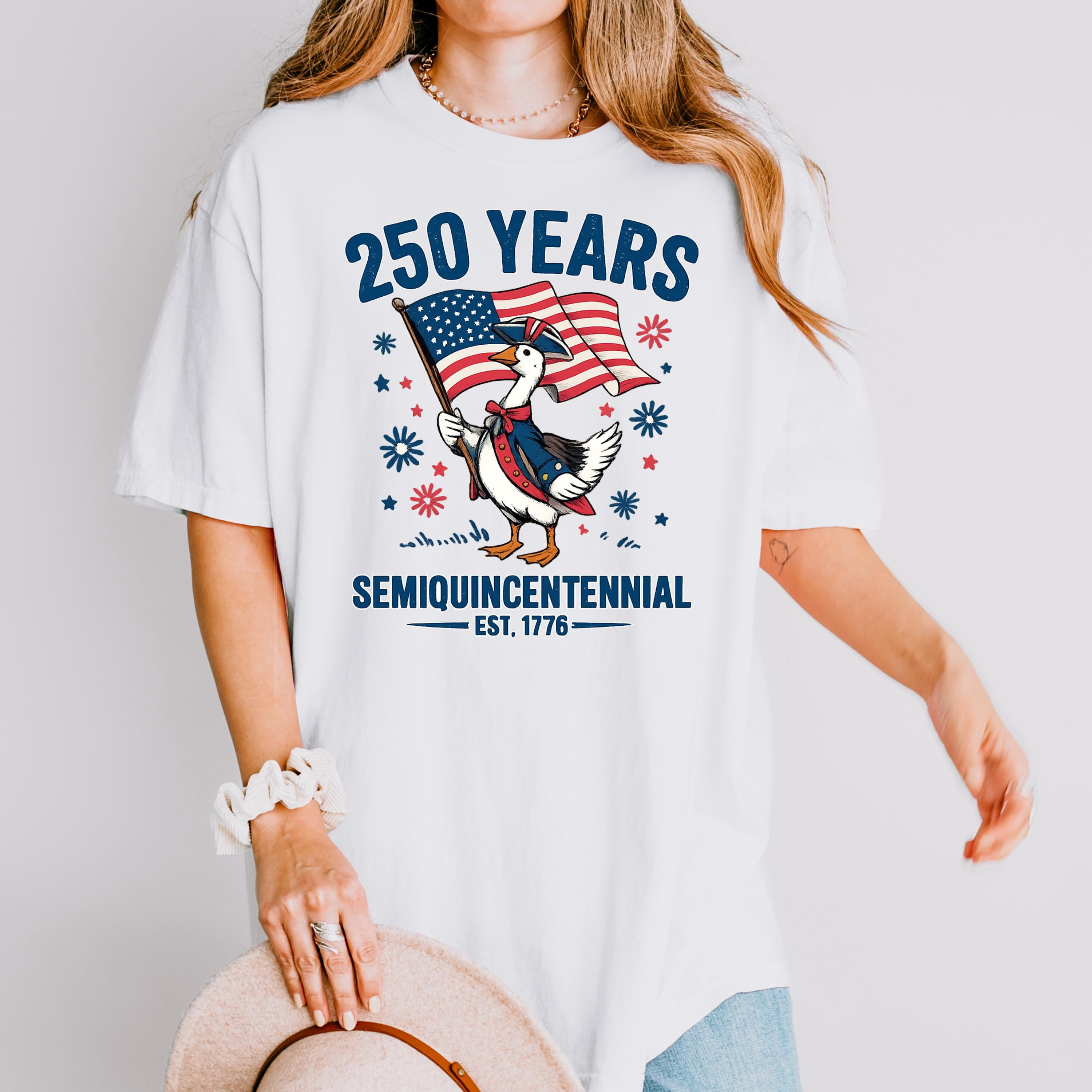 CLOTEX Duck 250th Anniversary Shirt, Patriotic Goose 1776–2026 Tee ...