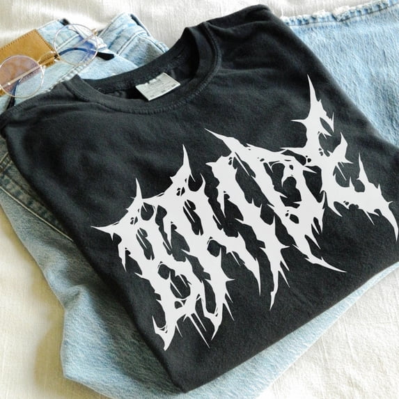 CLOTEX Emo Bride Shirt, Wedding Day T-shirt, Gothic Wife Gift ...