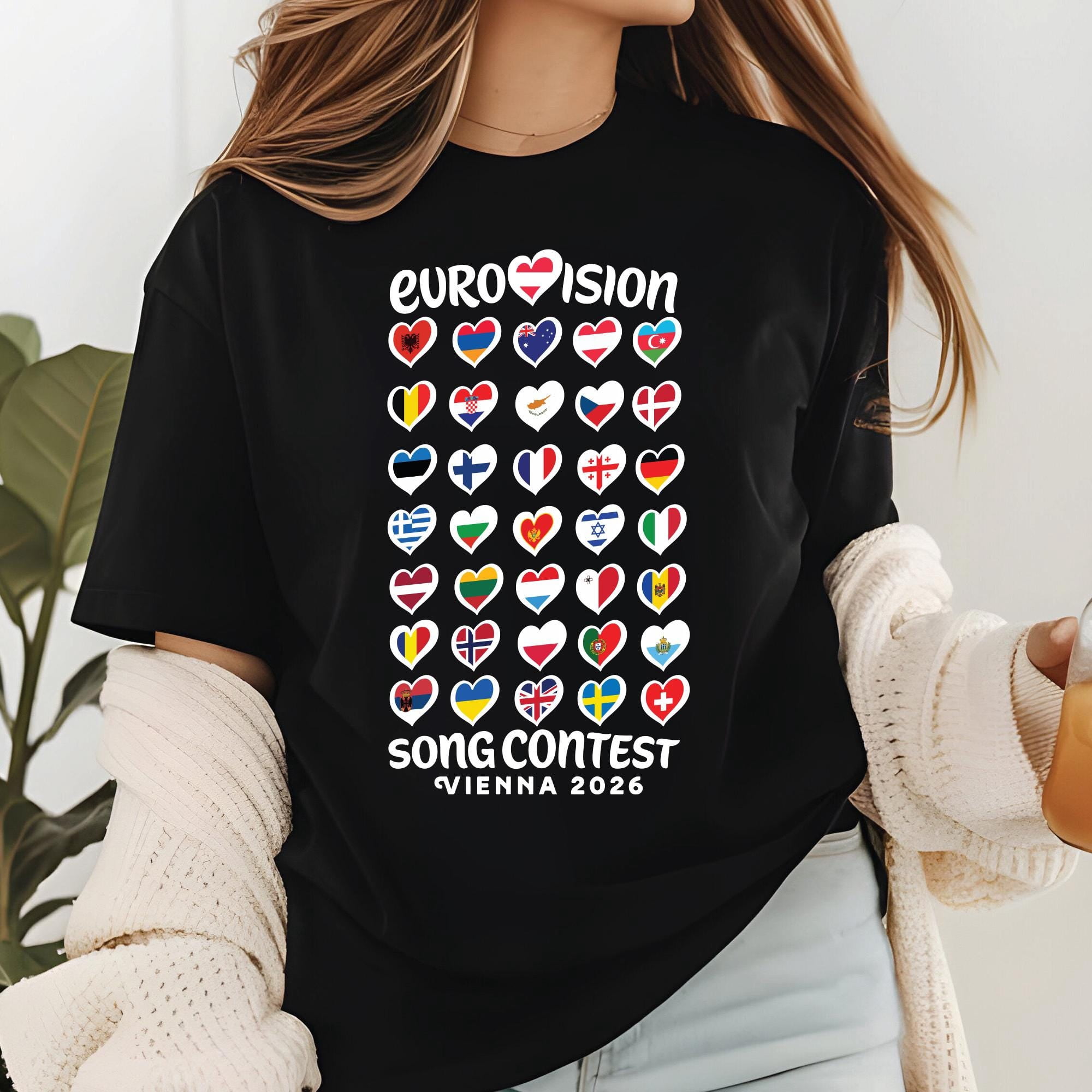 CLOTEX Eurovision Shirt, Eurovision Song Contest T Shirt, Eurovision ...