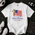 CLOTEX Faith Freedom America 250 Shirt, Patriotic Christian USA Tee ...