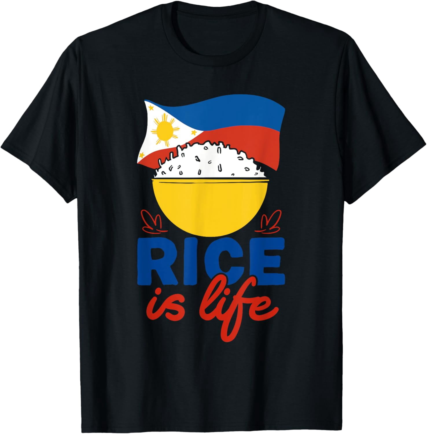 CLOTEX Filipino American Rice Is Life Filipino Philippines T-Shirt, Ash ...