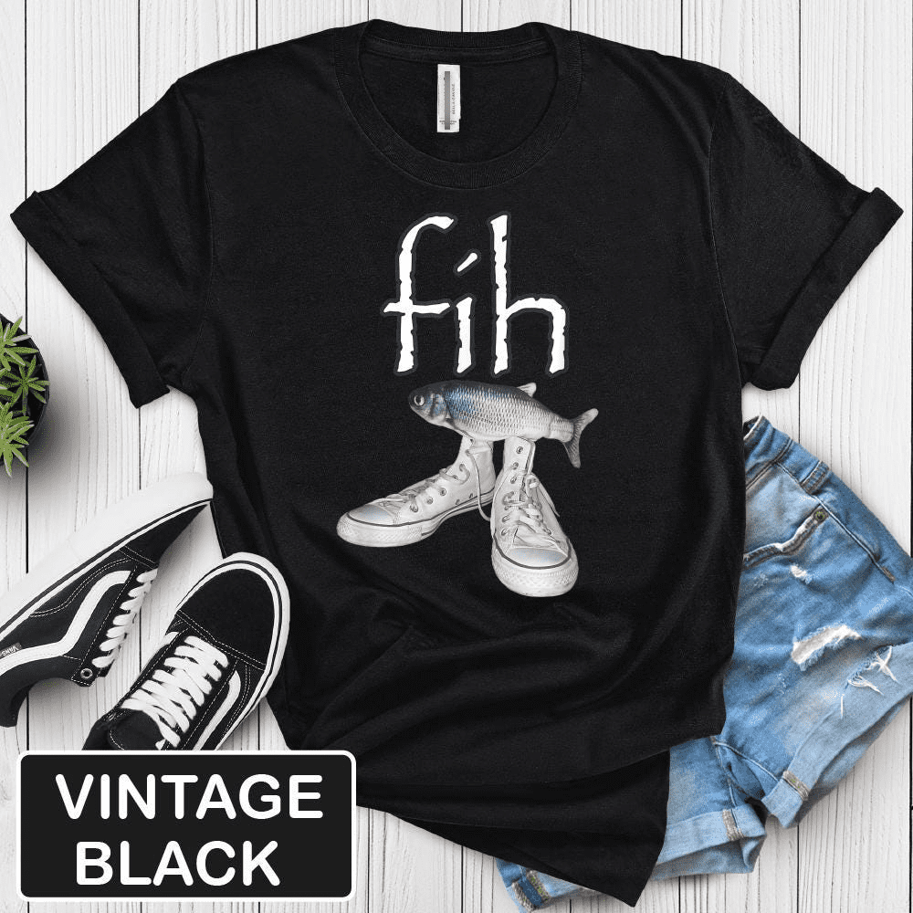 CLOTEX Fish Shirt Funny Misspelled Fish Meme Unisex Tee Humor Casual ...