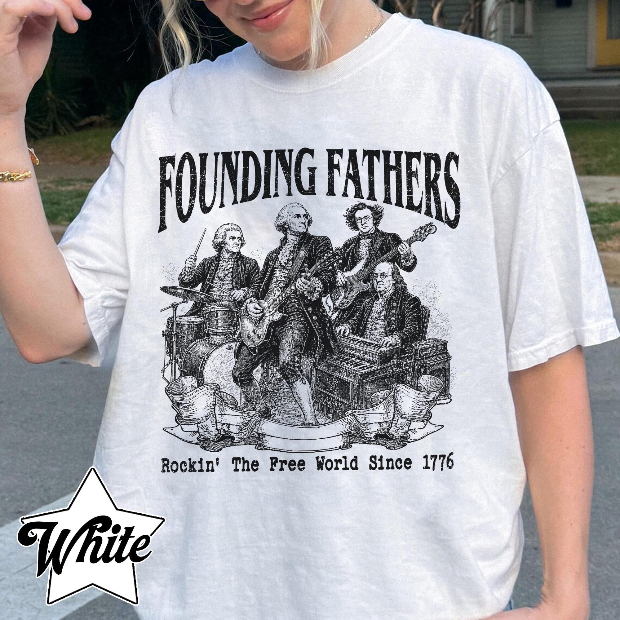 CLOTEX Founding Fathers Rock Band Shirt, Funny History Teacher Gift ...