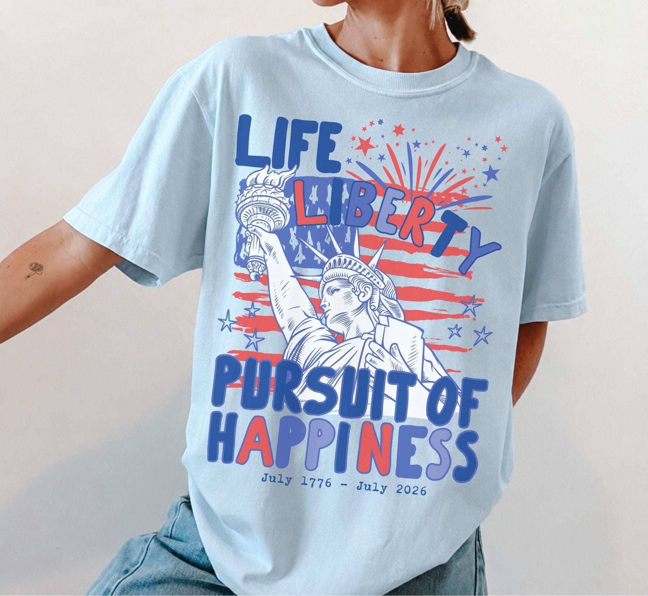 CLOTEX Fourth of July Comfort Colors Shirt, America Patriotic Tee, 4th ...