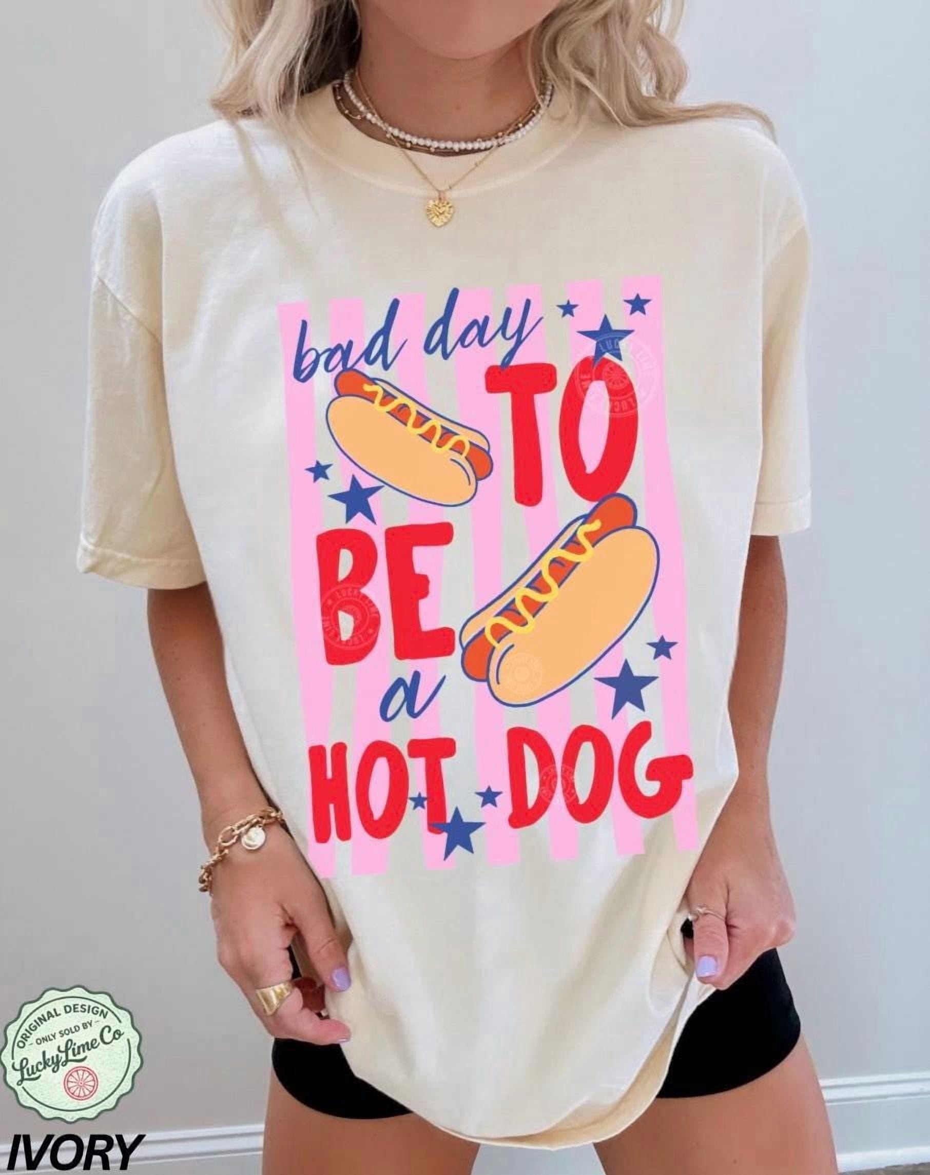 CLOTEX Funny 4th of July Bad Day To Be a Hot Dog Shirt - Summer Tee for ...