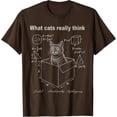 CLOTEX Funny Cat in Box Math Humor Design for Cat Lovers T-Shirt, Sand ...