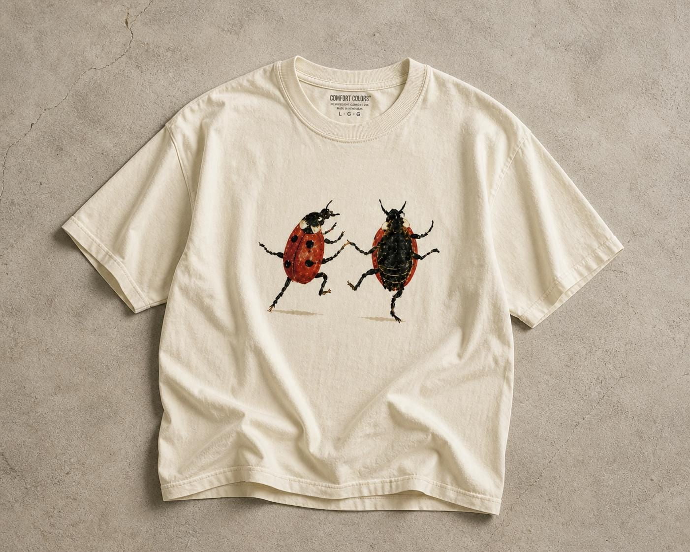 CLOTEX Funny Dancing Ladybugs Shirt, The Last of the Bugs Tee, Comfort ...