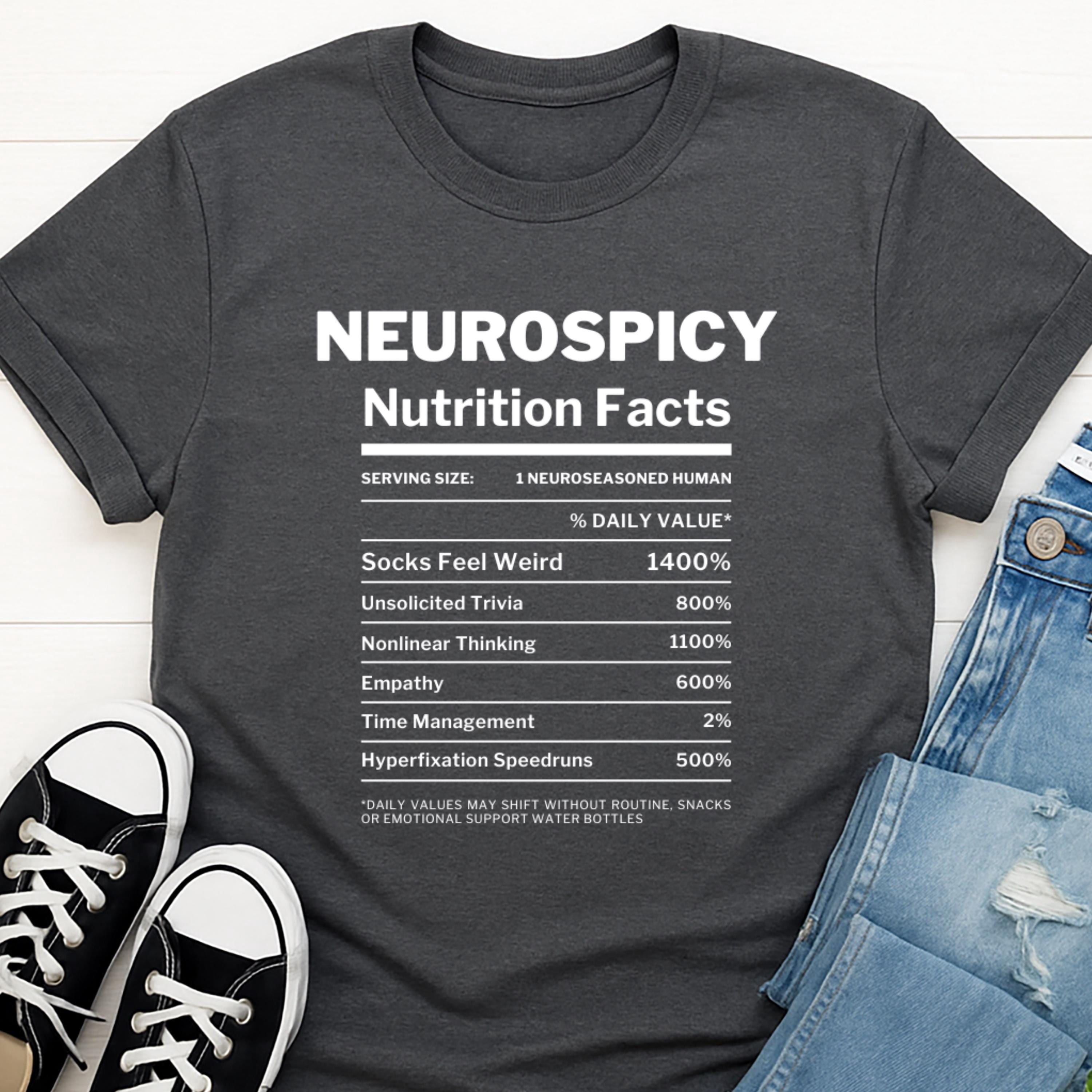 CLOTEX Funny Neurospicy Shirt, Snarky Gift for Neurodivergent Brains ...