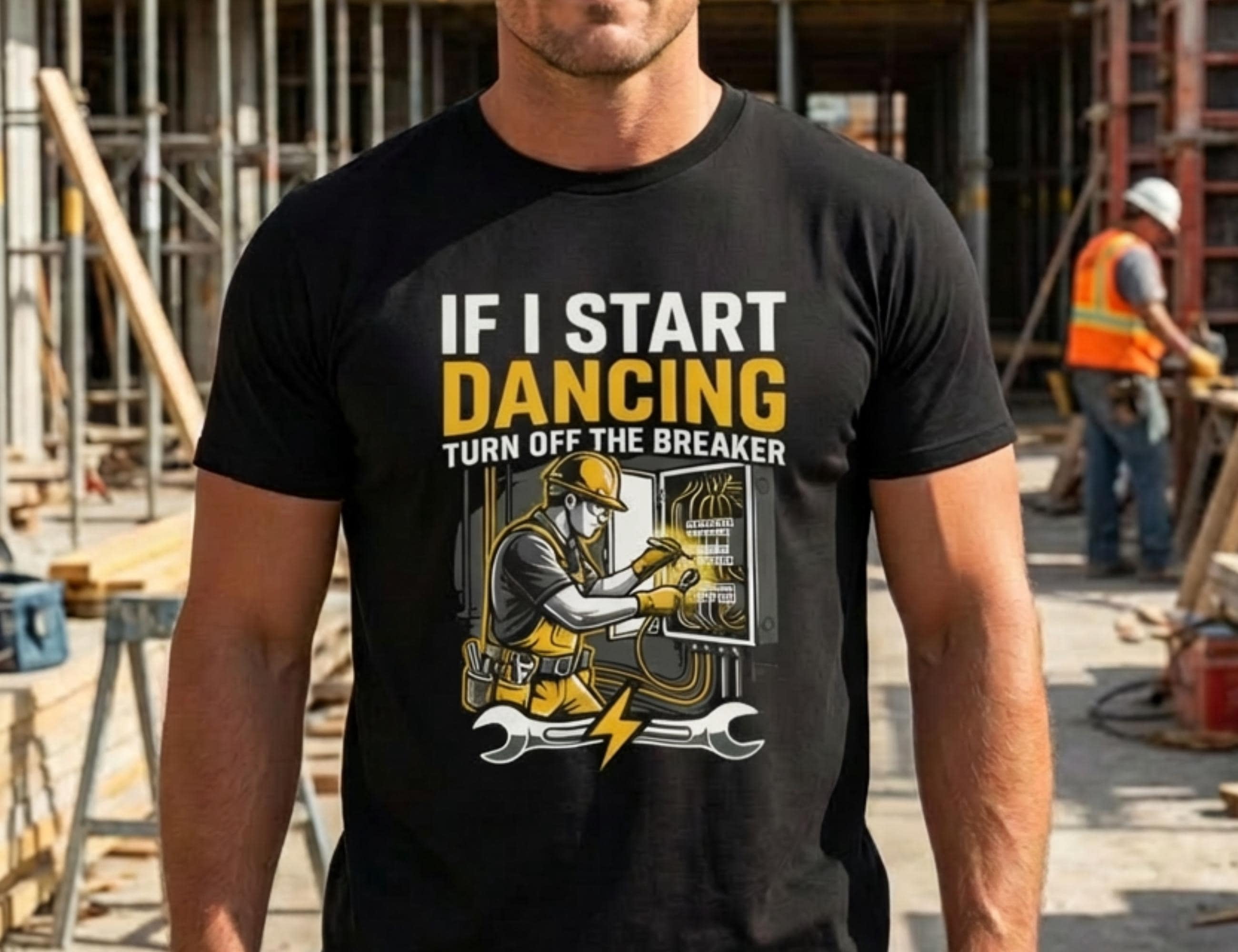 CLOTEX Funny T-Shirt If I Start Dancing, Turn Off Breaker Gift, White ...