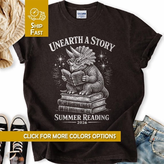 CLOTEX Funny Unearth The Story Summer Reading 2026 Shirt, Retro ...
