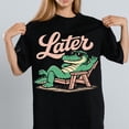 CLOTEX Funny Vintage Alligator T-Shirt for Summer - Retro Reptile ...