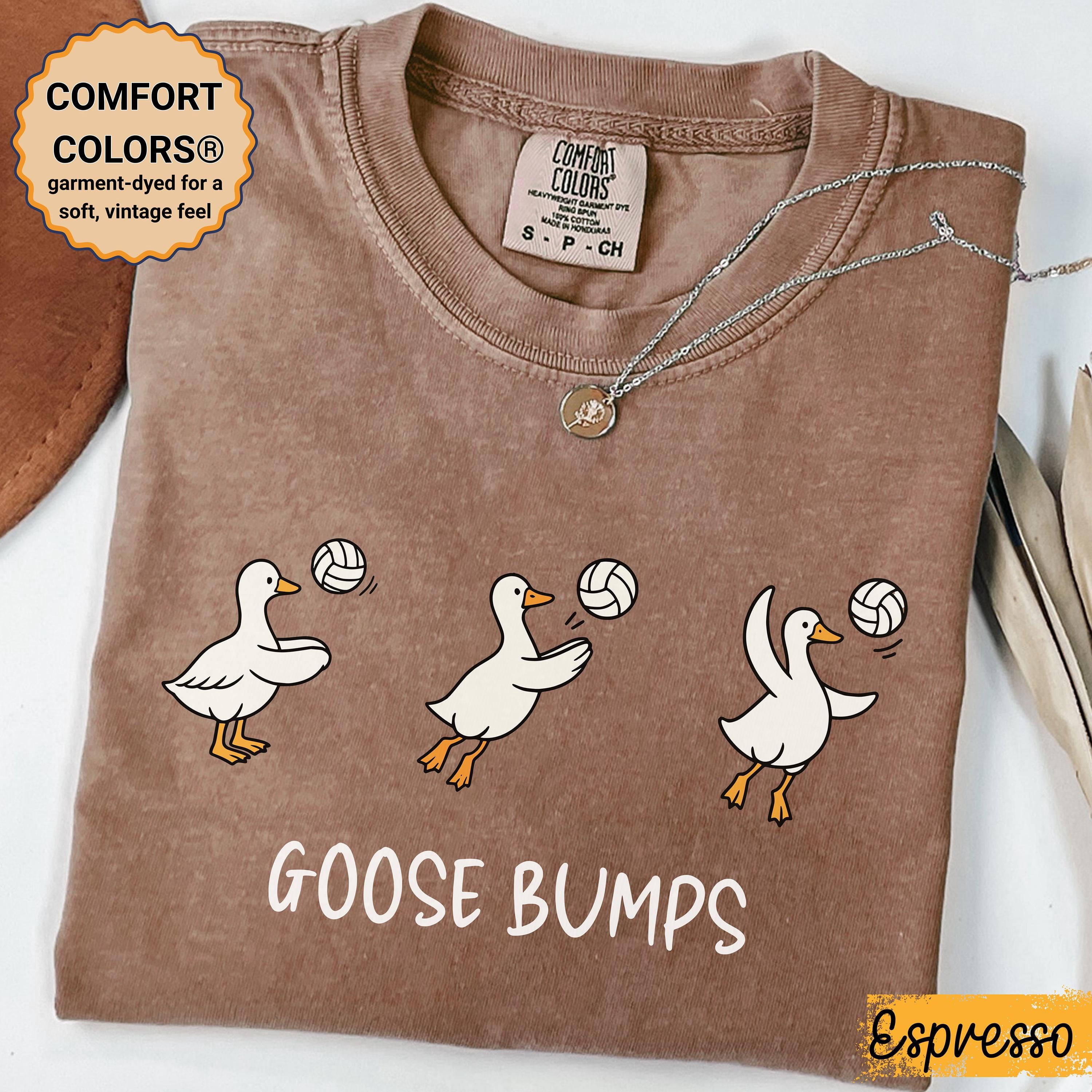 CLOTEX Goose Bumps Volleyball Shirt, Funny Goose Volleyball Team Tee ...