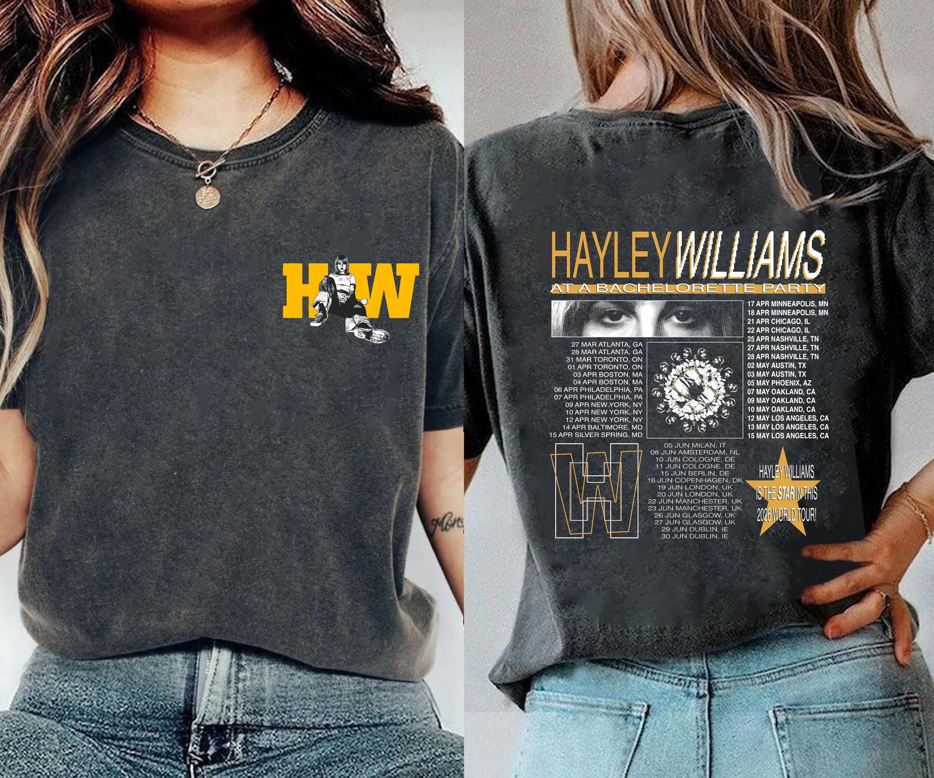 CLOTEX Hayley William Comfort Shirt, 2026 Tour Concert Unisex ...