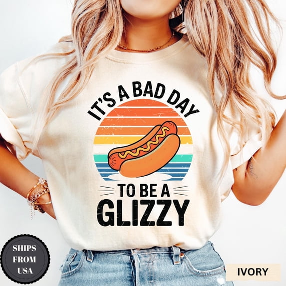 CLOTEX Hot Dog Shirt Comfort Colors® Bad Day to Be a Glizzy Funny Retro ...