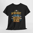 CLOTEX Introvert But Willing To Discuss Dogs Shirt, Funny Dog Lover ...