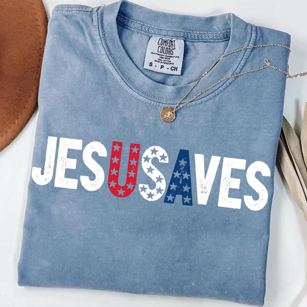 CLOTEX Jesus Saves USA PNG, Christian 4th of July Sublimation ...