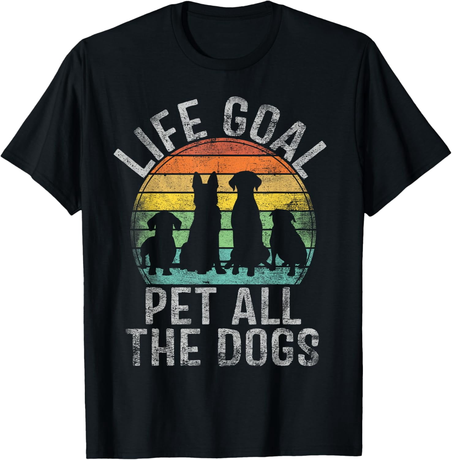 CLOTEX Life Goal Pet All The Dogs Shirt for Women, Funny Dog T-Shirt ...