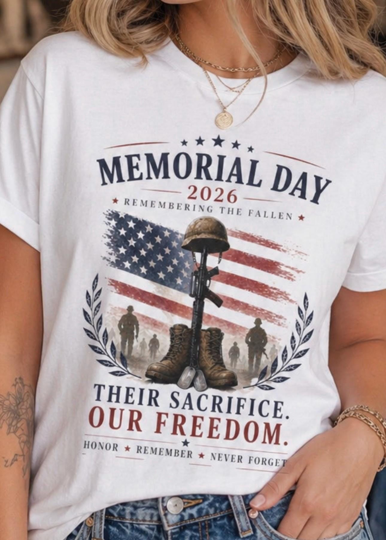 CLOTEX Memorial Day 2026 Shirt, Remembering the Fallen Tee, Patriotic ...