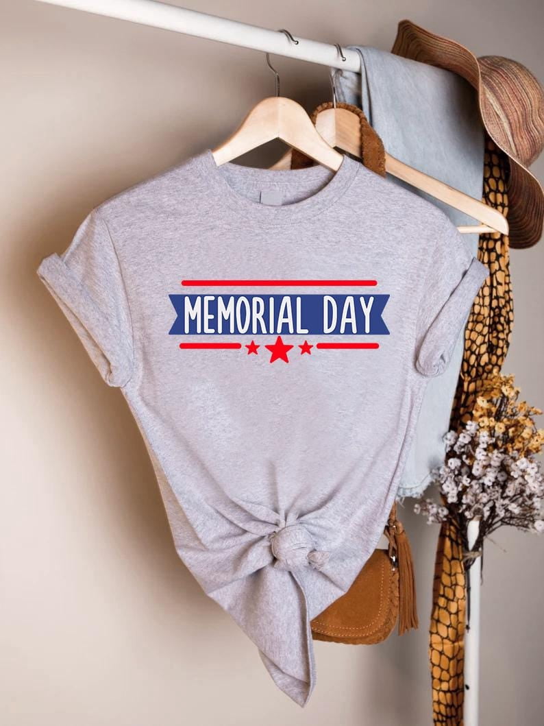 CLOTEX Memorial Day Shirt, Patriotic American Flag Tee, Remember and ...