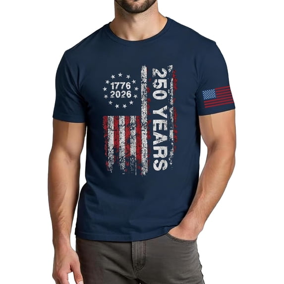 CLOTEX Men's 4th of July Shirt 2026 American Flag 250th Anniversary T ...