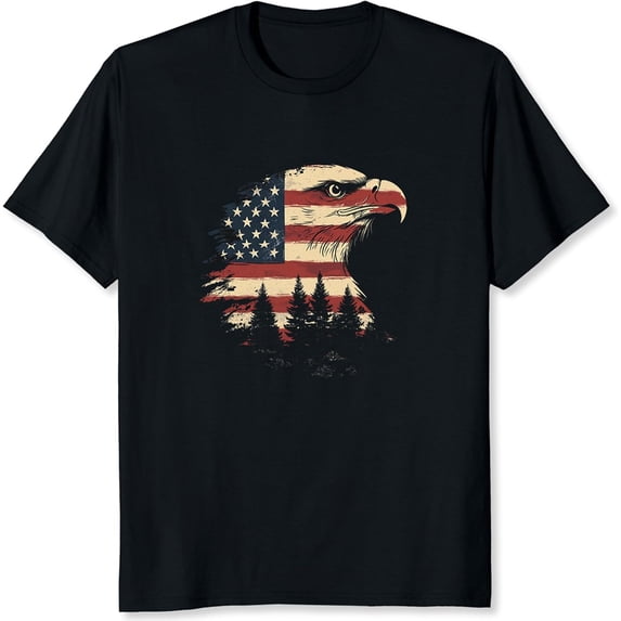 CLOTEX Men's Eagle American Flag Shirt Patriotic USA Shirts for Men 4th ...