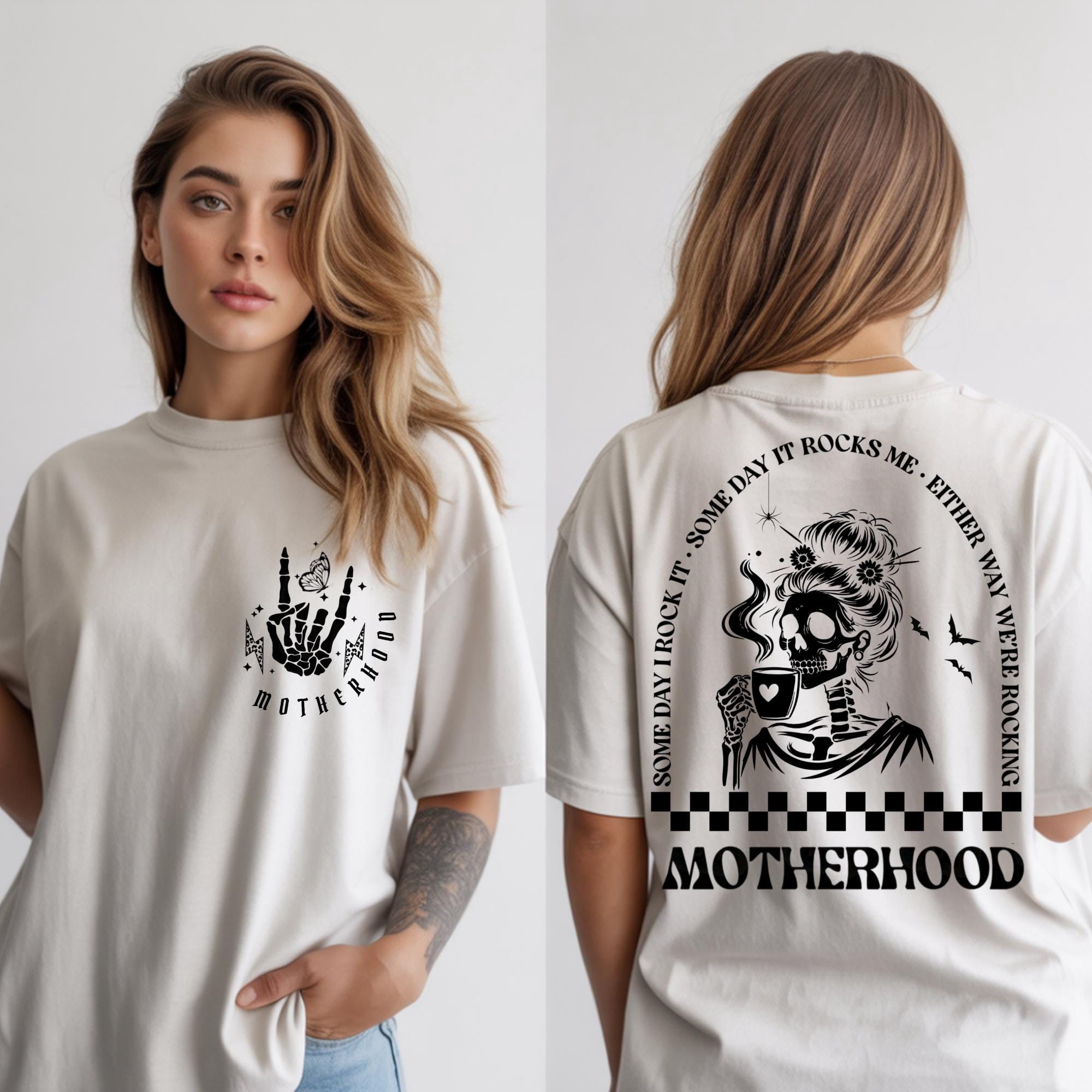 CLOTEX Motherhood Skeleton Mom Shirt, Funny Mom Life gift, For Mothers ...