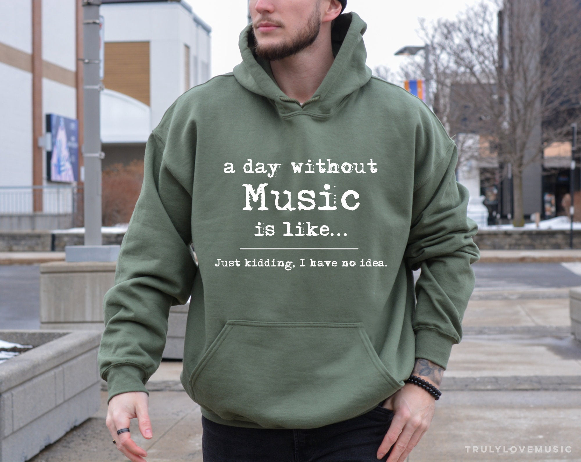 CLOTEX Music Hoodie Funny Music Sweatshirt Sweater - Musician Gift For ...
