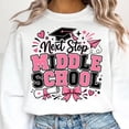 CLOTEX Next Stop Middle School 5th Grade Graduation Girl Design Pink ...