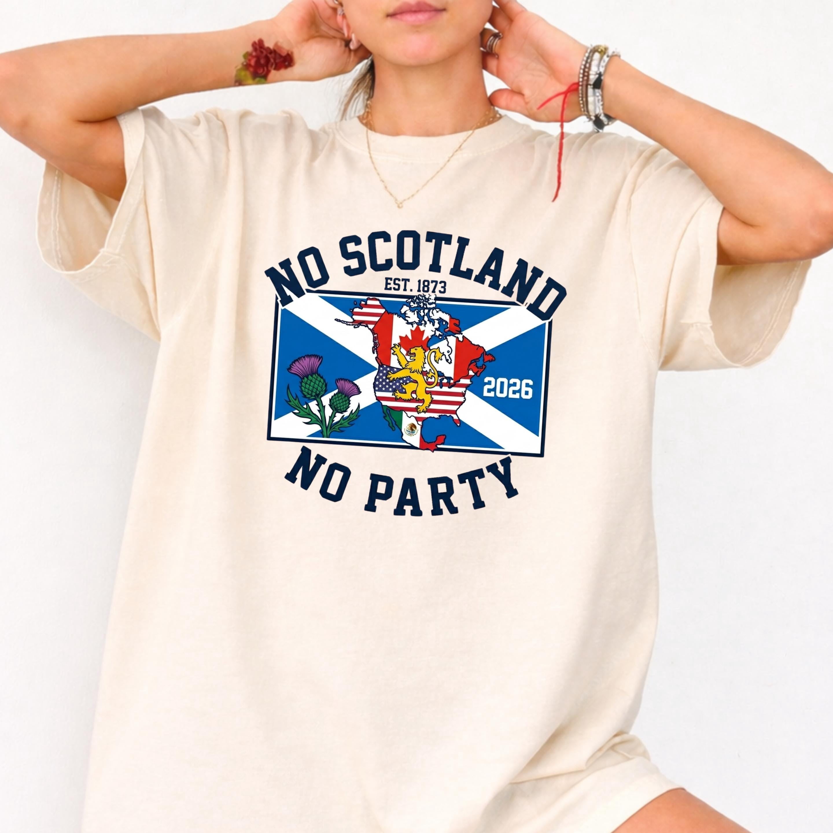 CLOTEX No Scotland No Party Shirt, Scotland 2026 Shirt, Scotland Flag ...