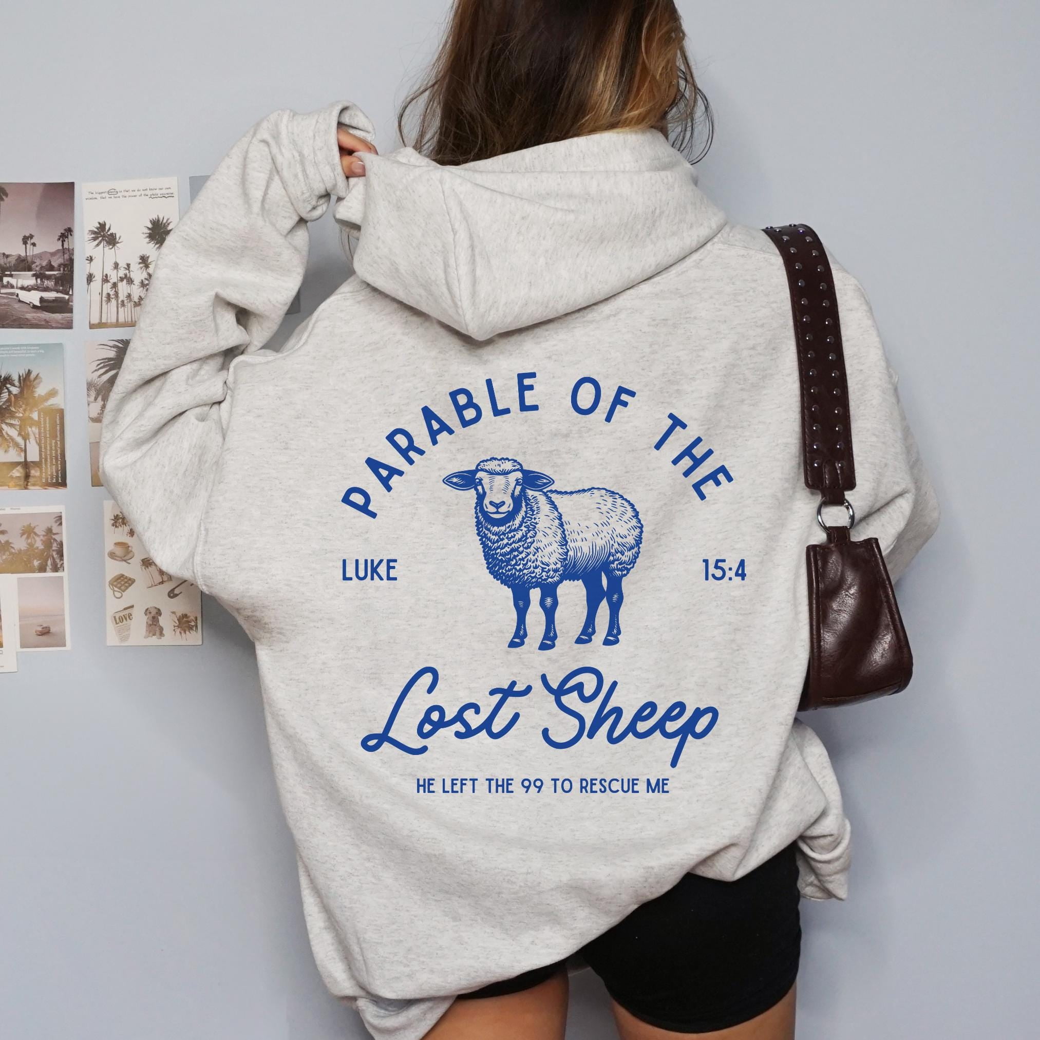 CLOTEX Parable of the Lost Sheep Hoodie: Christian Bible Verse ...
