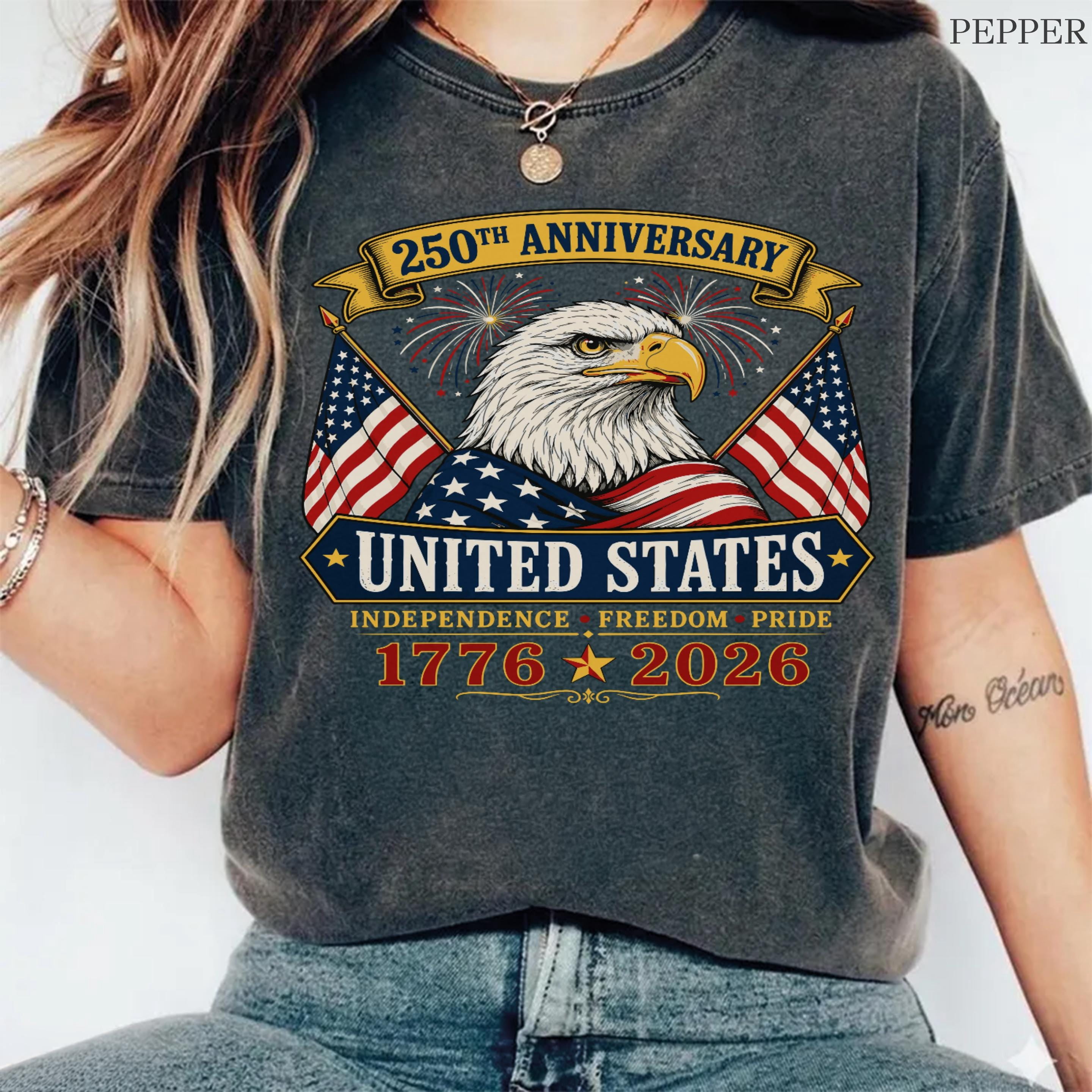 CLOTEX Patriotic Eagle 1776 2026 Shirt, USA Anniversary Gift, United ...