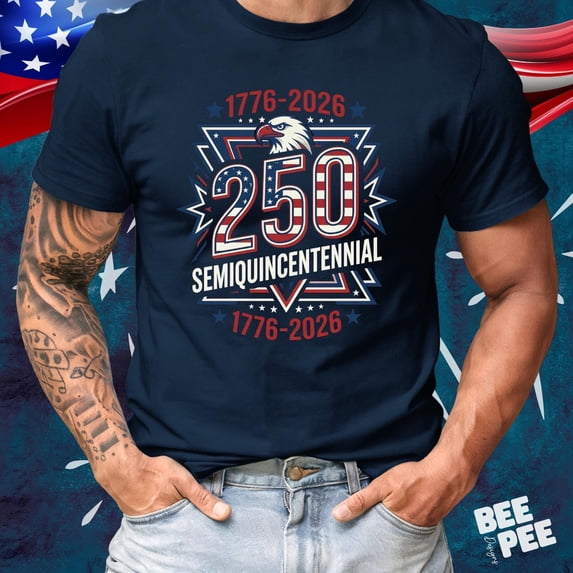 CLOTEX Patriotic Eagle Shirt: USA 250th Anniversary 1776-2026 ...