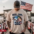 CLOTEX Patriotic Reel Cool Dad Shirt, Funny American Flag Fishing Tee ...