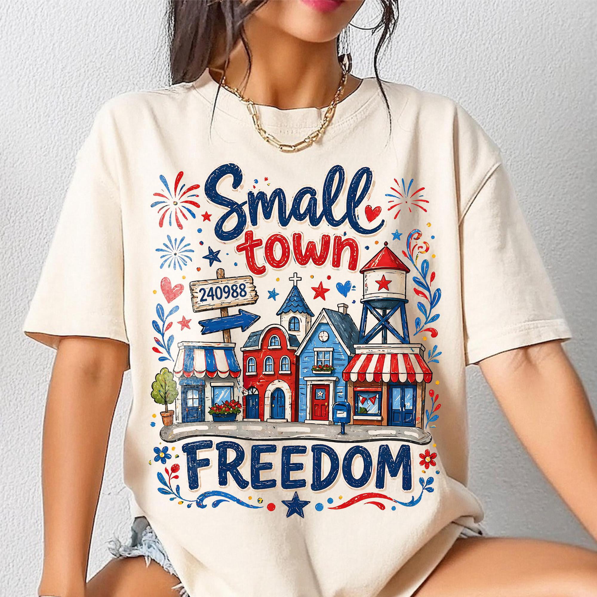 CLOTEX Patriotic Small Town TShirt, 250 Years USA Shirt Design, 4th Of ...