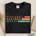 CLOTEX Pickleball Mahjong Repeat Retro Graphic T-Shirt, Comfort Colors ...