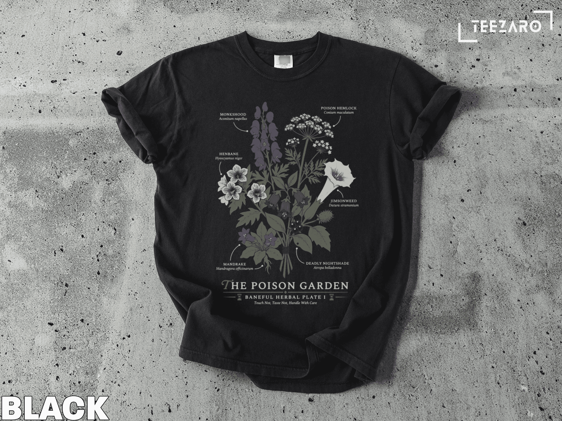 CLOTEX Poison Garden T-Shirt | Dark Academia Botanical Tee with Witchy ...