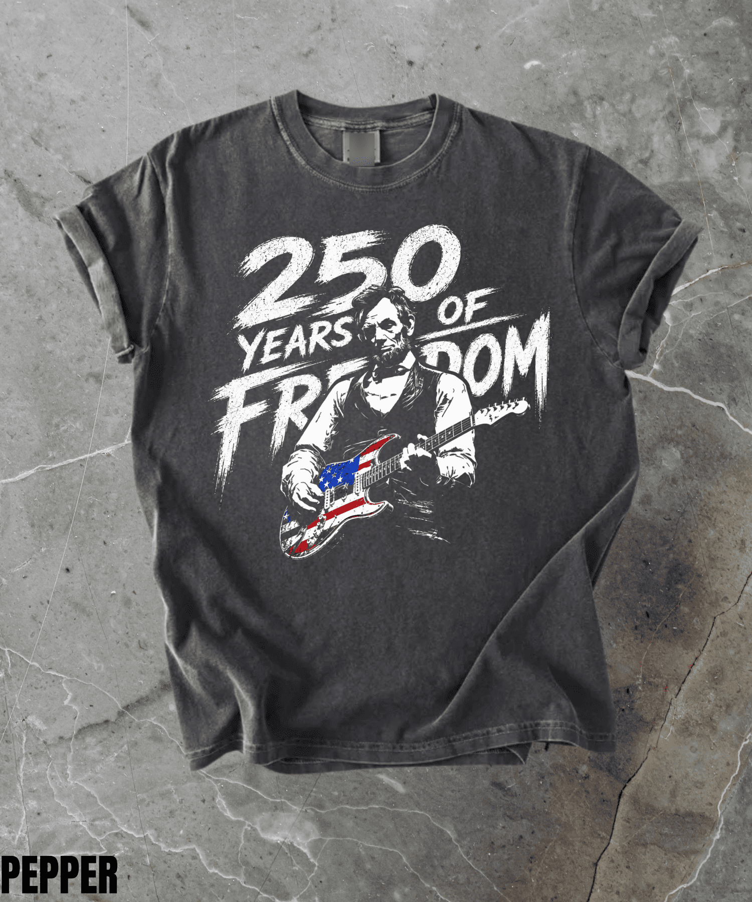 CLOTEX Playing Guitar T-Shirt, 250th Anniversary Tee, USA Shirt, Funny ...