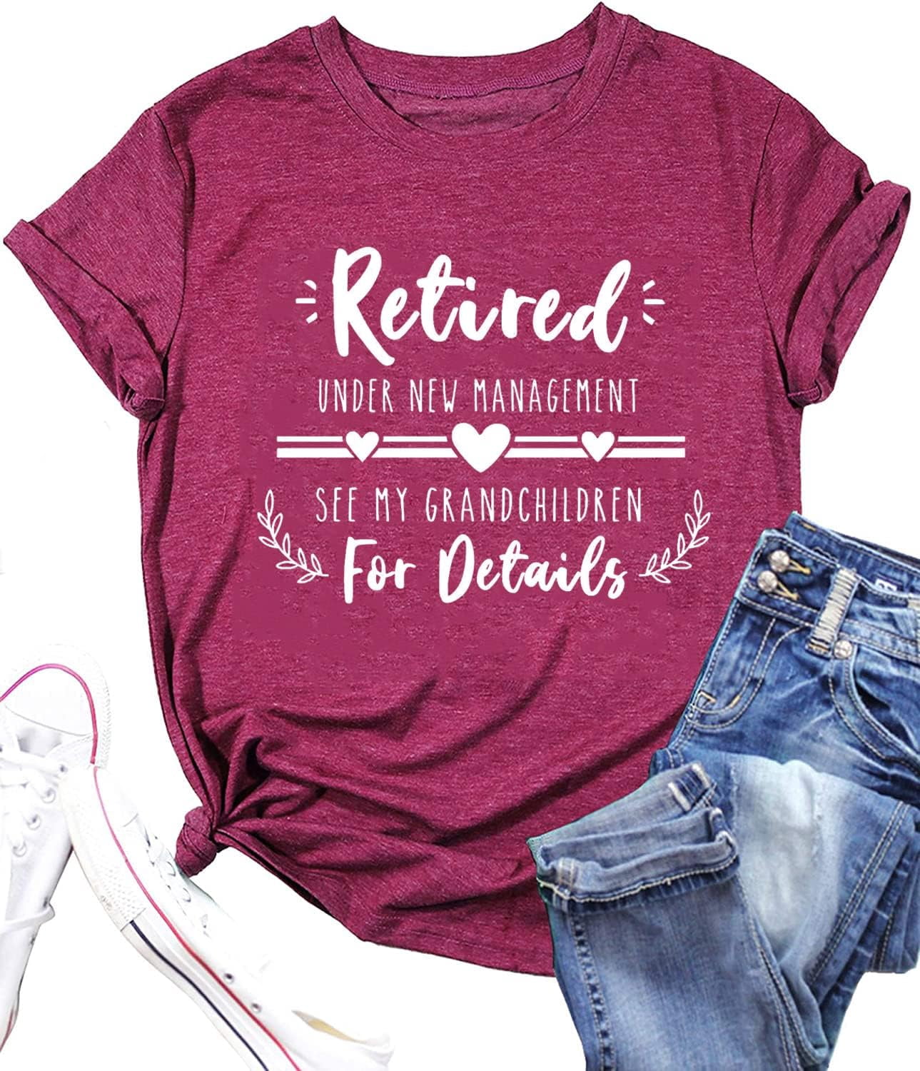 CLOTEX Retired Tshirts Women Retirement Gifts Shirts for Grandma Funny ...