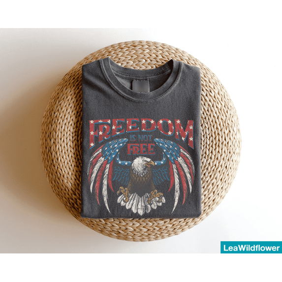 CLOTEX Retro 4th of July Shirt: Eagle USA Flag Comfort Colors Tee ...