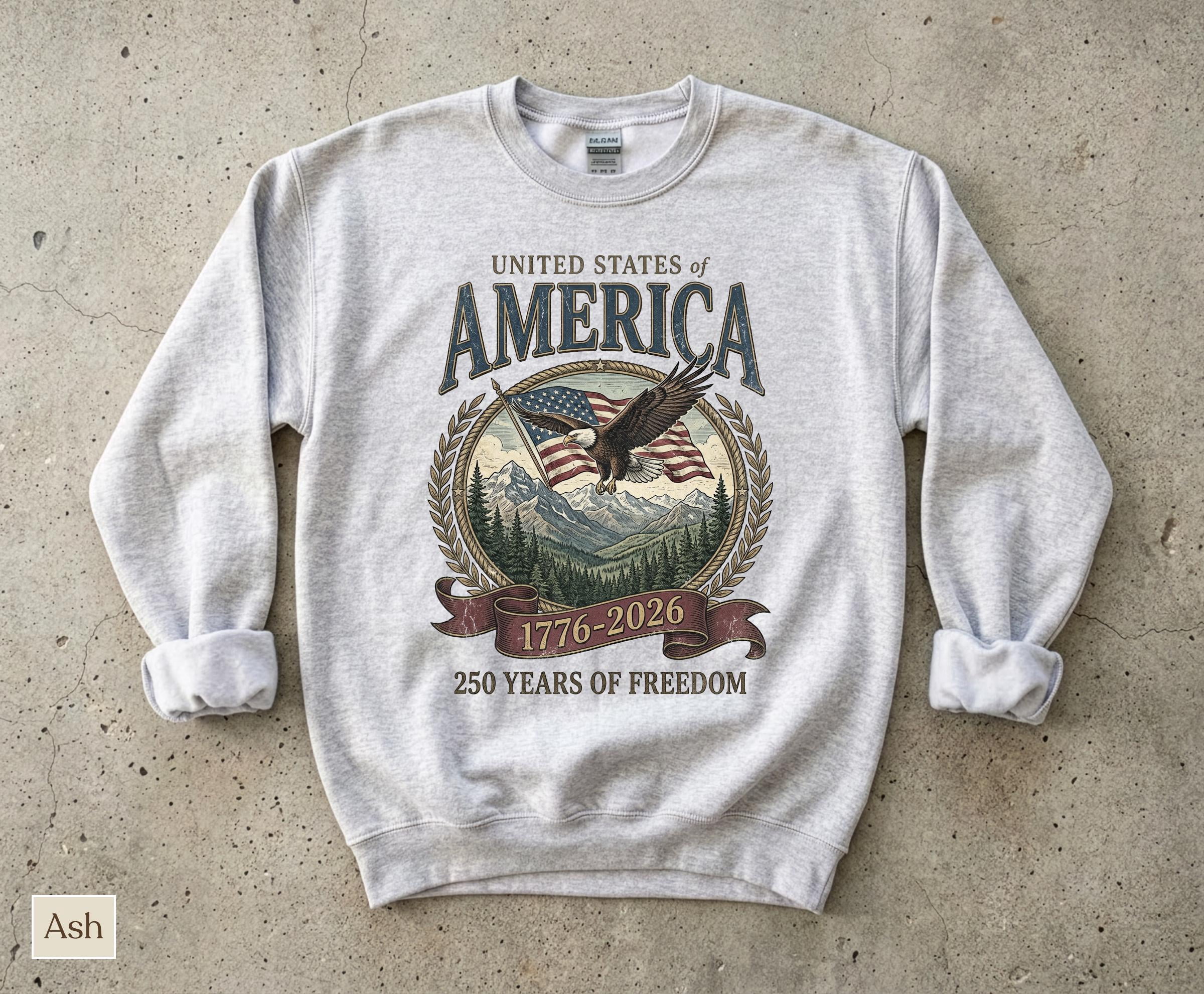 CLOTEX Retro America 250 July 4th Sweatshirt, Vintage 90s American ...