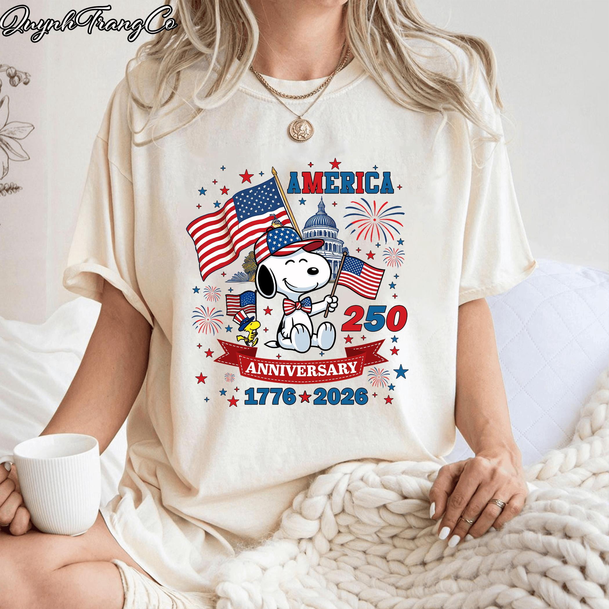 CLOTEX Retro Cartoon 250th Anniversary Tshirt, 250 Years Independence ...