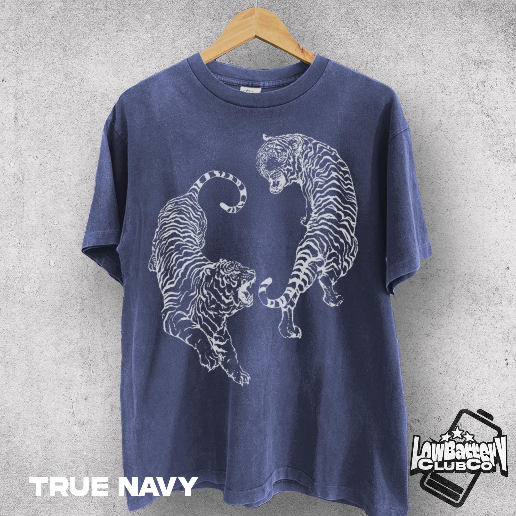 CLOTEX Retro Tiger Graphic Tee, Vintage Animal Shirt, Comfort Colors ...