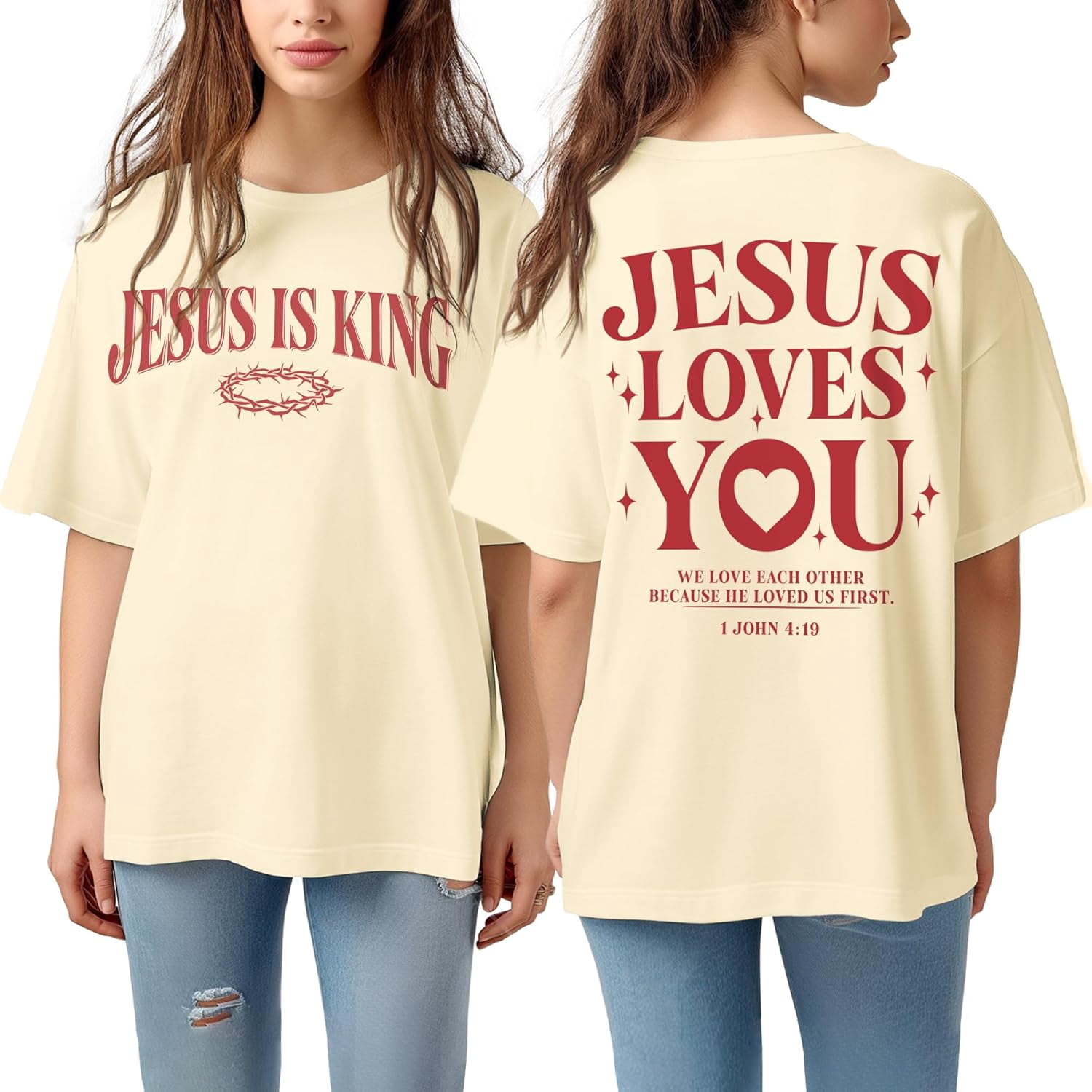 CLOTEX Shirt Christian T-Shirt Bible Verse T Shirts Religious T-Shirt 1 ...