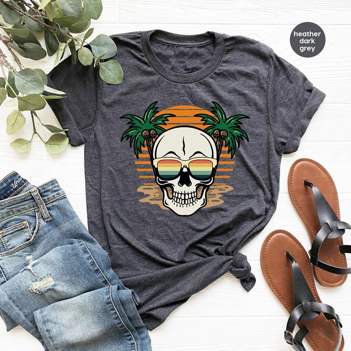 CLOTEX Skeleton Shirt, Funny Skull Shirt, Summer Graphic Tees, Funny T ...