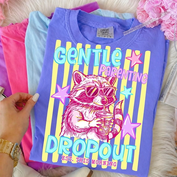 CLOTEX Striped Brushstroke Raccoon Png, Preppy Gentle Parenting Dropout ...
