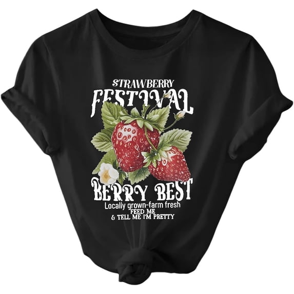 CLOTEX SweatyRocks Women's Lemon Shirts Letter Fruit Printed Graphic ...
