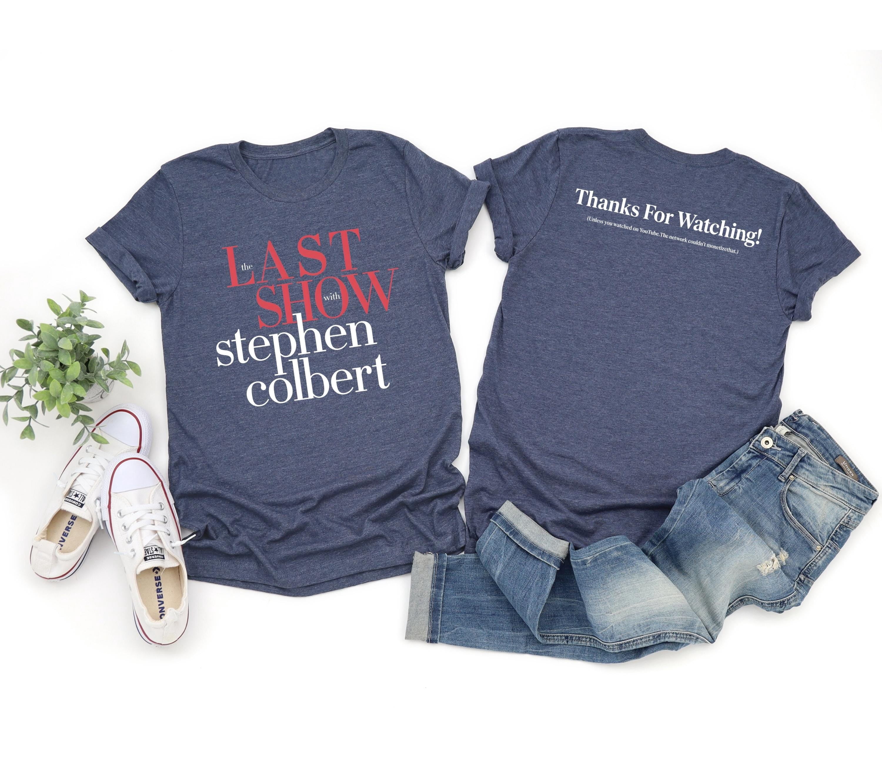 CLOTEX The Last Show Stephen Colbert T-Shirt, Historic TV Farewell Tee ...