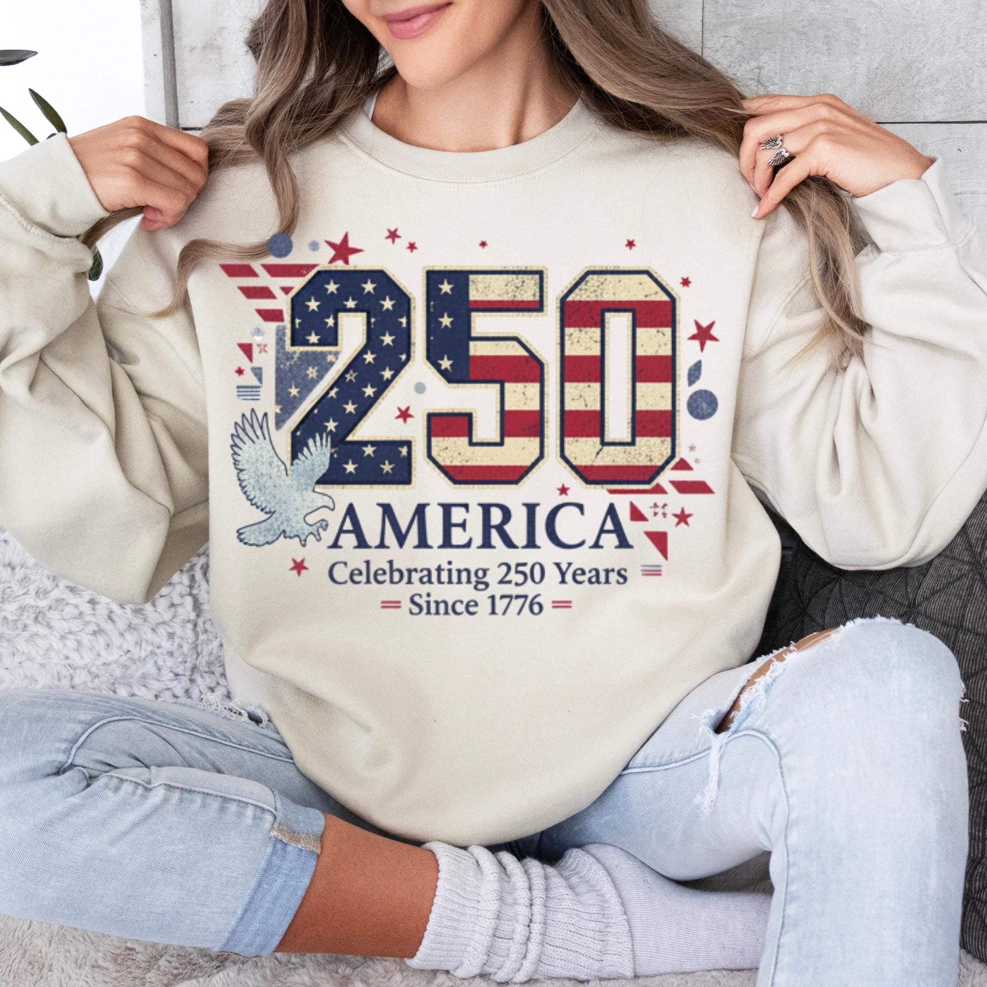 CLOTEX United States 250 Years Sweatshirt, 1776-2026 Semiquincentennial ...