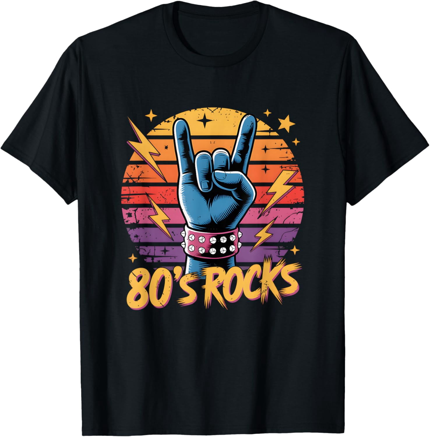 CLOTEX Vintage 80's Rock Bands Eighties 80s Party Retro Music Band T ...