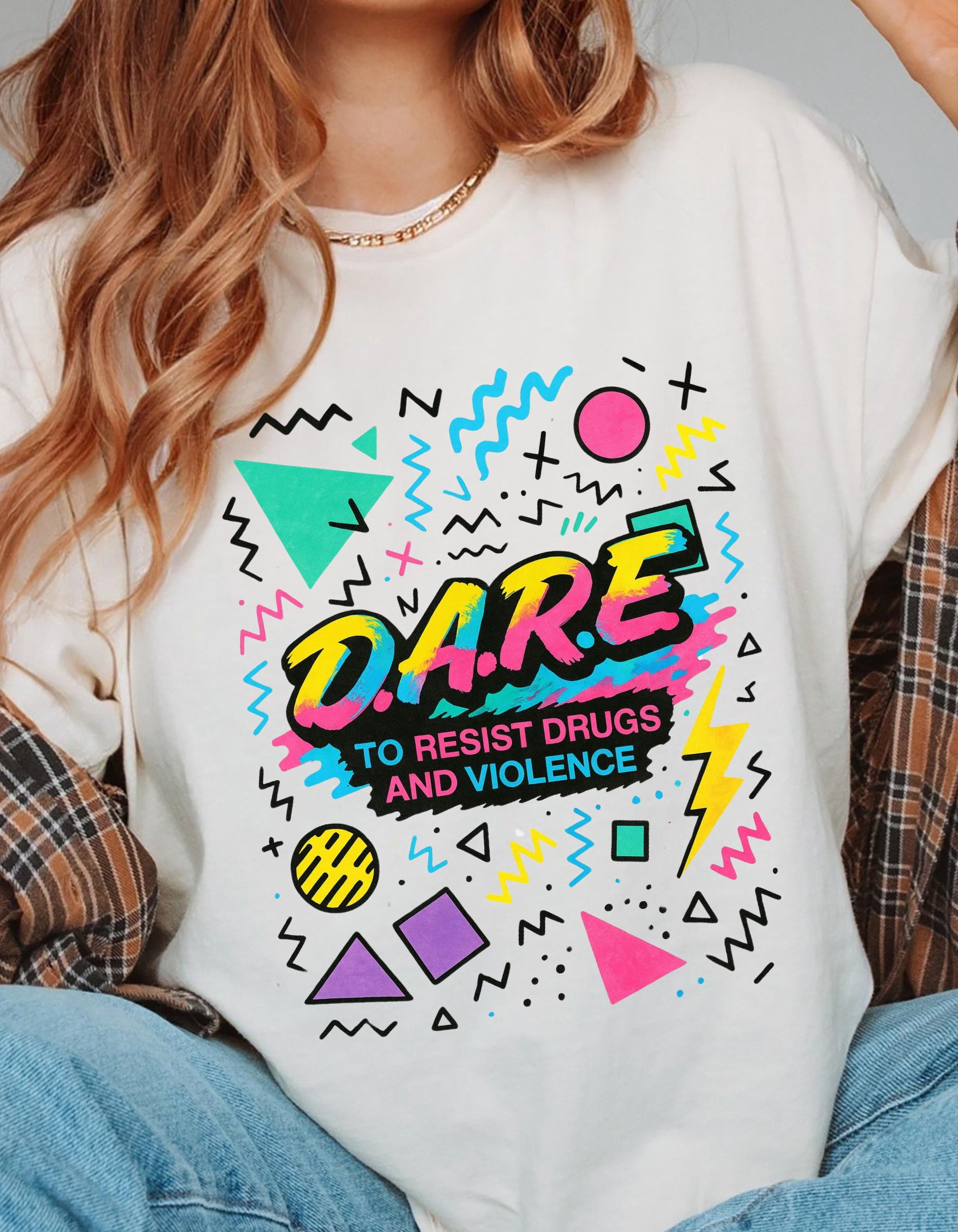 CLOTEX Vintage D.A.R.E. Graphic T-shirt: Retro Unisex Tee, Watermelon ...